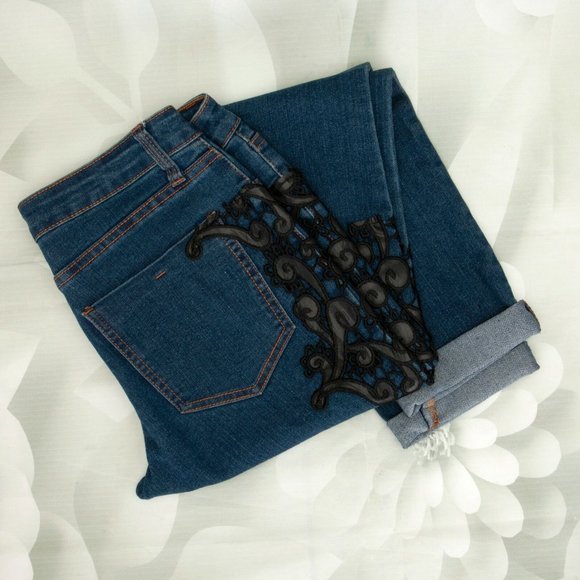 VENUS | Jeans | Venus Fashion Stretch Embroidered Edge Denim Jeans ...